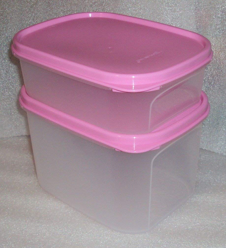 Buy Tupperware Modular Mates Mini Rectangle 1 and 2, Pink Seals Online ...