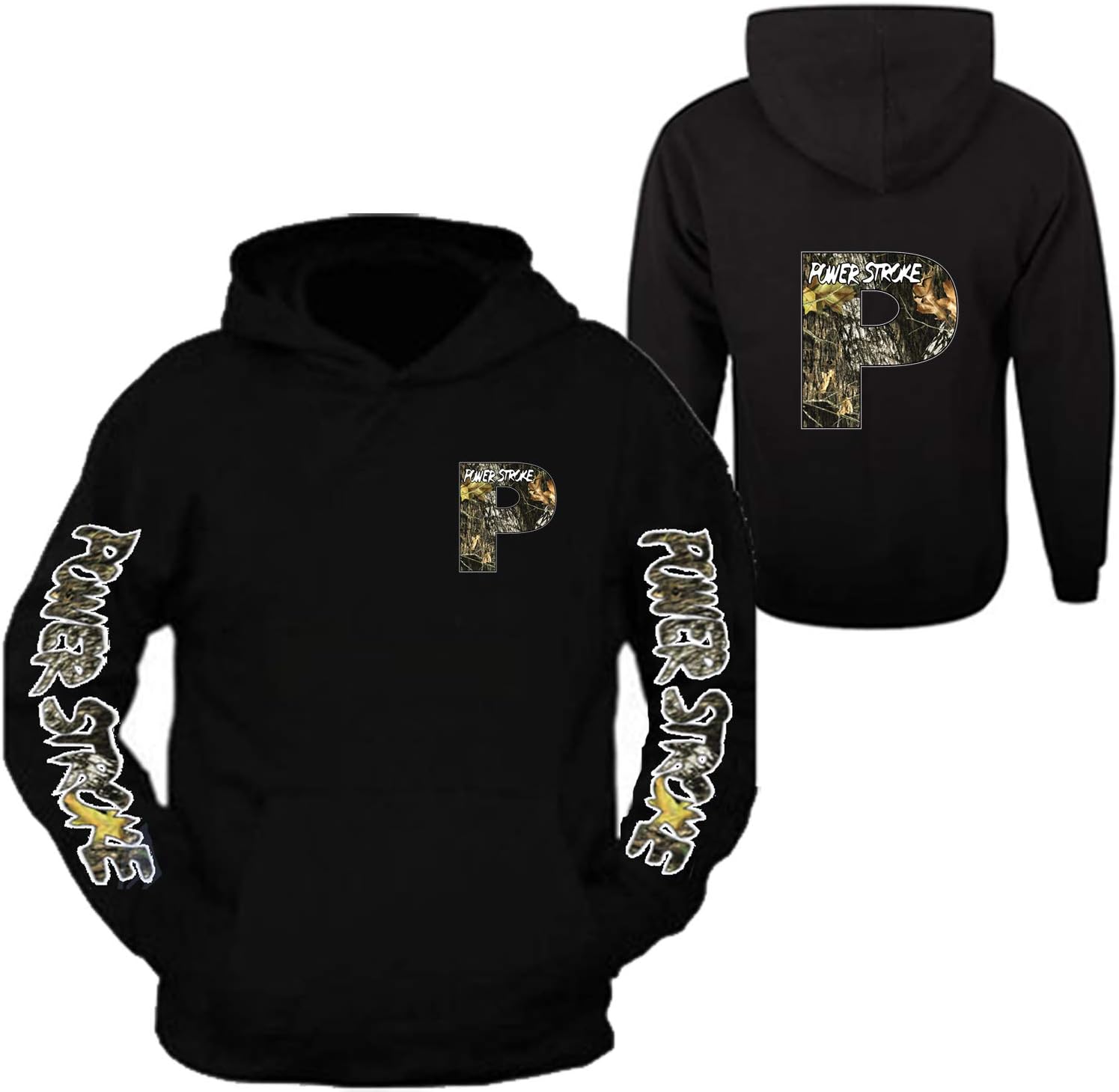 Amazon.com: Powerstroke camo Power Hoodie Front & Back Ford Power ...