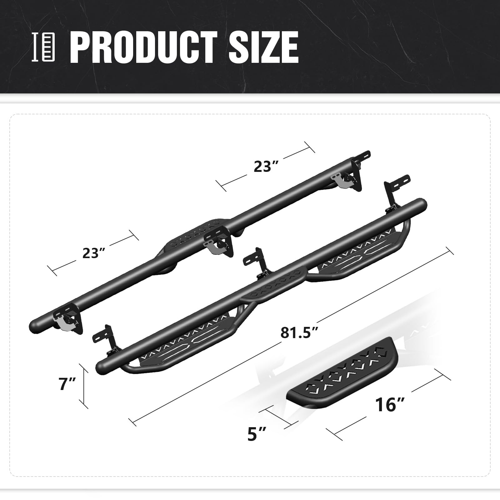 Snapklik.com : YZONA Running Boards Compatible For 2009-2018 Dodge Ram ...