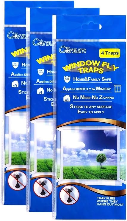 Amazon.com : Garsum Window Fly Traps Indoor, Fly Paper Bug Sticky ...