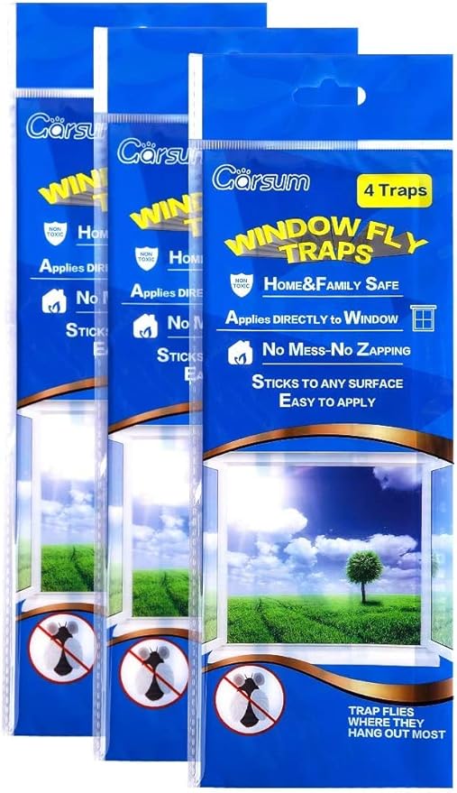 Amazon.com : Garsum Window Fly Traps Indoor, Fly Paper Bug Sticky ...
