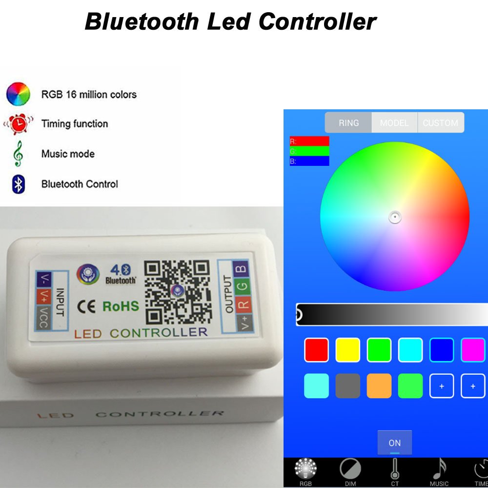 3nh 1Pc DC12 24V LED RGB Bluetooth 4 0 Controller RF Smart Phone 3nh-1pc-dc12-24v-led-rgb-bluetooth-4-0-controller-rf-smart-phone