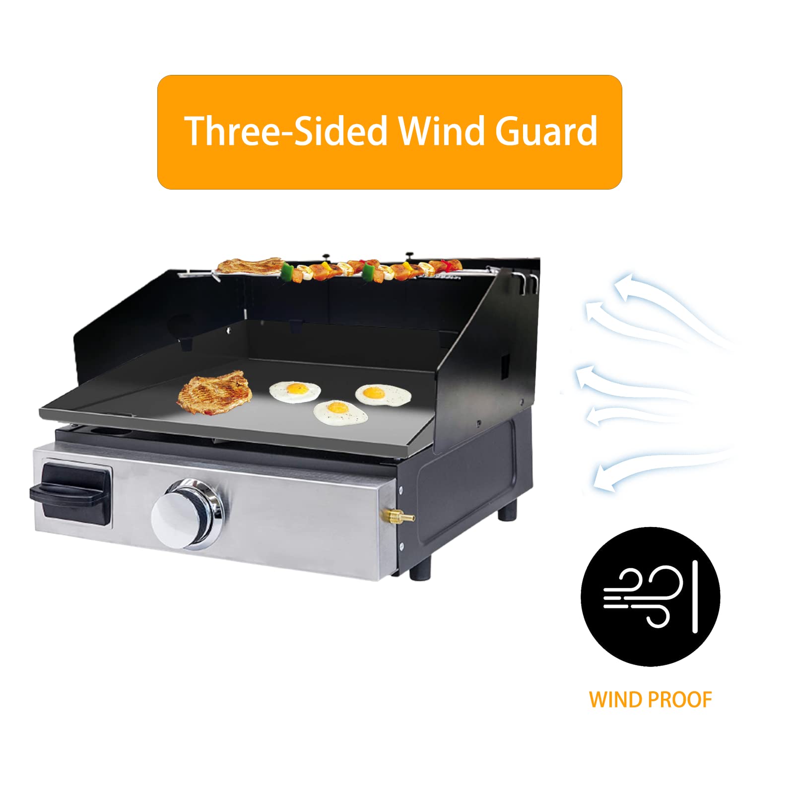 Snapklik.com : Petrirufun Universal Wind Guard And Griddle Warming Rack ...