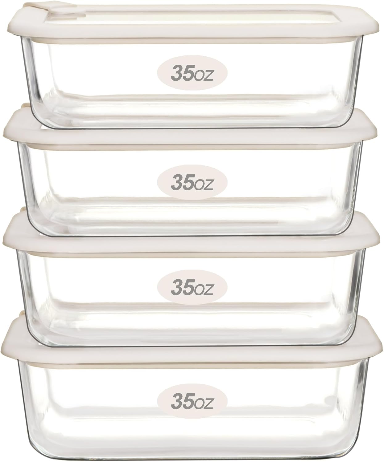 Amazon.com: Urban Green Contenedores de vidrio para almacenamiento de ...