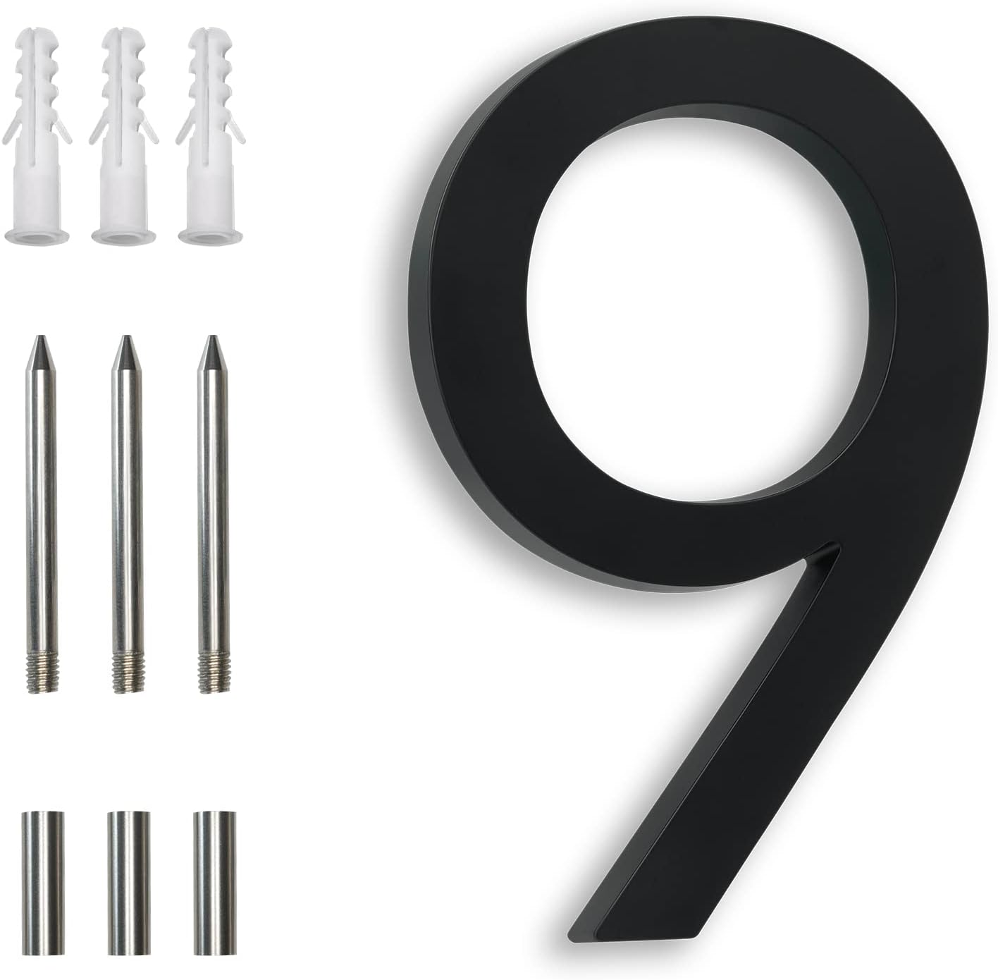 Amazon.com: 7 Inch Modern Aluminum House Number – Floating or Flush ...