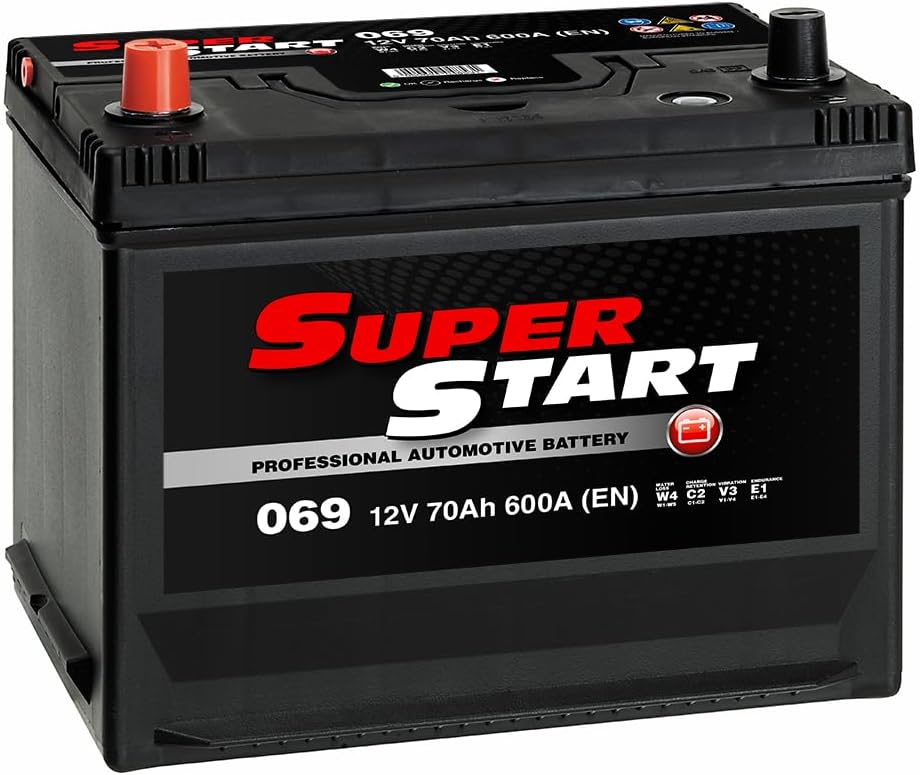 Super Start 069 12V 70AH 600 CCA SMF Car Battery : Amazon.co.uk: Automotive