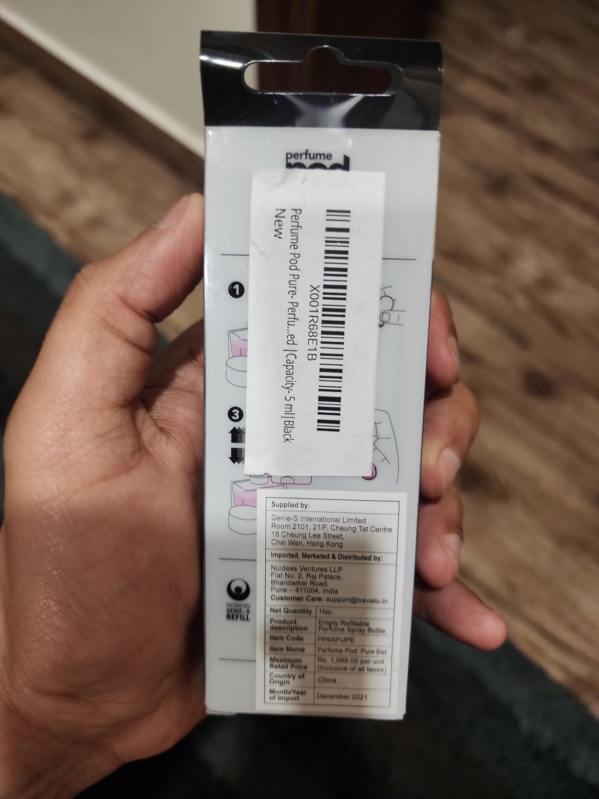 Perfume Pod Pure- Perfume Atomizer|Lightweight, Refillable and Portable ...