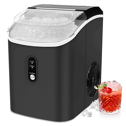 COWSAR Ice Makers Countertop, Portable Self-Cleaning Nugget Ice Machine ...