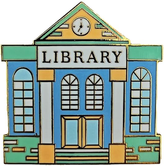 Amazon.com: Ficsowy Enamel Pins Library Badge Reading Book Lending ...