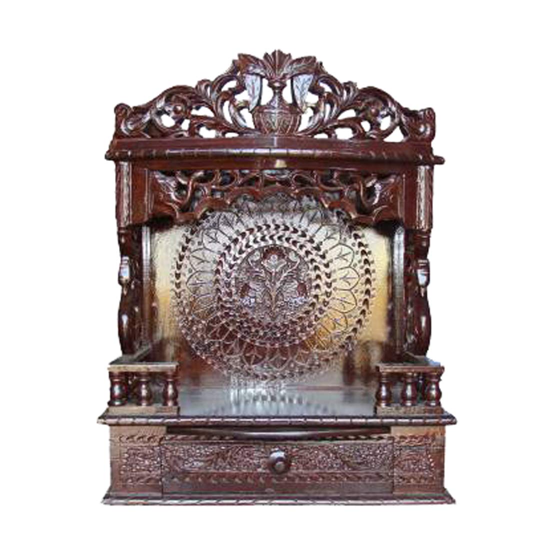 Buy Maa Chandi Wooden Temple/Home Temple/puja mandir/Wooden Temple ...