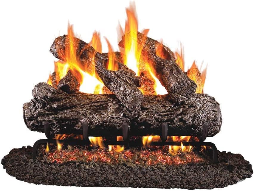 Amazon.com: Peterson Real Fyre 18-inch Rustic Oak Log Set with Vented ...