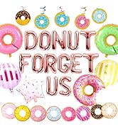 Amazon.com: Roaring Good Time Donut Forget Us Party Decoration Backdrop ...