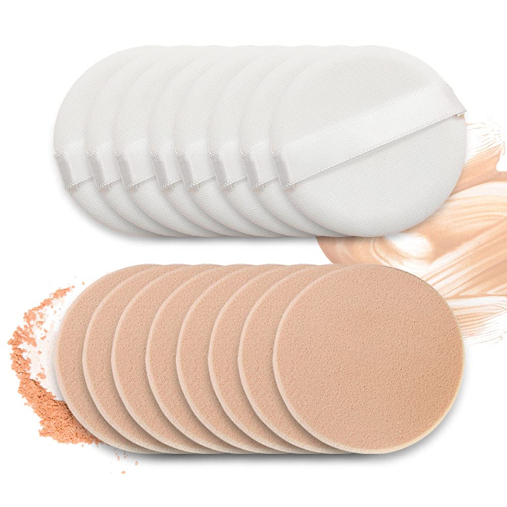 Amazon.com : Hpmace 16Pcs Round Makeup Sponge Puffs with Air Cushion ...