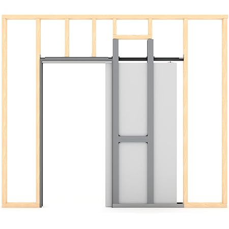 JUBEST Pocket Door Frame Kits with 88 LB Soft Close Mechanism and ...