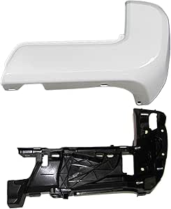 Amazon.com: Painted 040 White Rear Bumper End Extension Rh 2pcs For ...