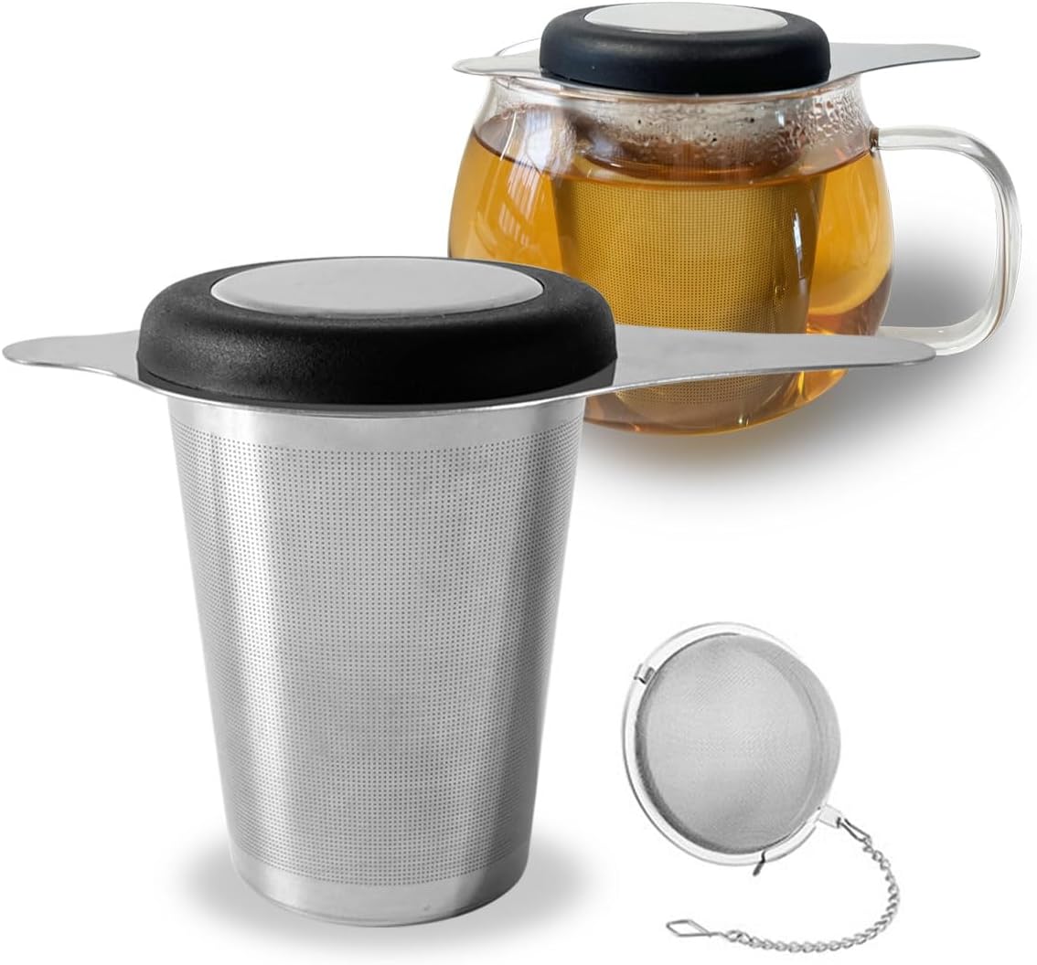 Amazon.com: RCOAIMT, 2 PCS Extra Fine 18/8 Stainless Steel Tea Infuser ...