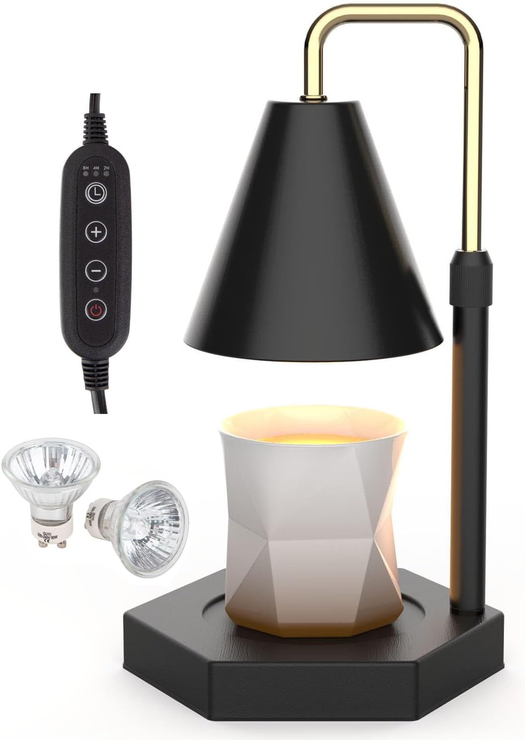 Electric Candle Lamp Warmer with Timer, Adjustable Height & Dimmable ...