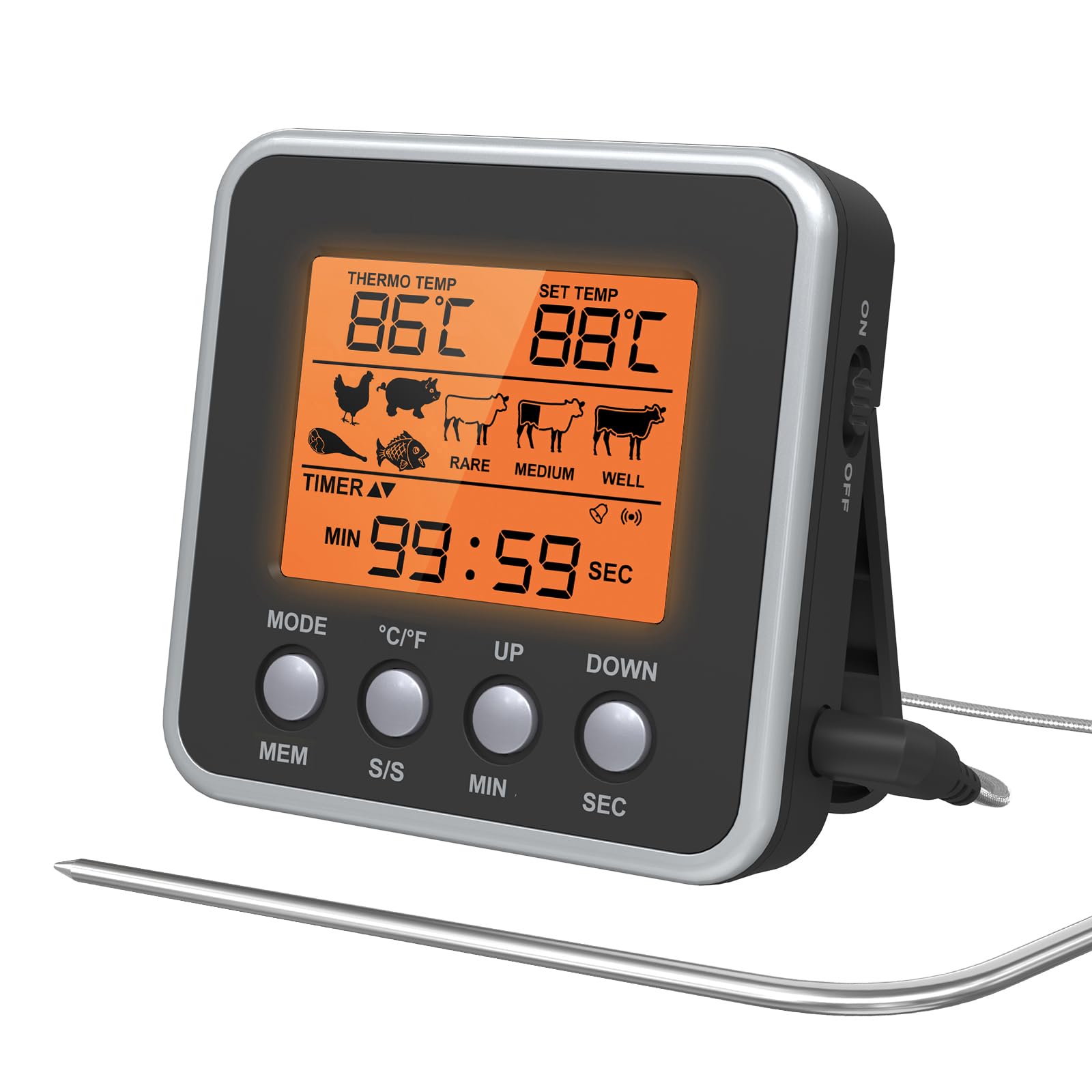 Digital Meat Thermometer for Cooking and Grilling, Instant Read ...