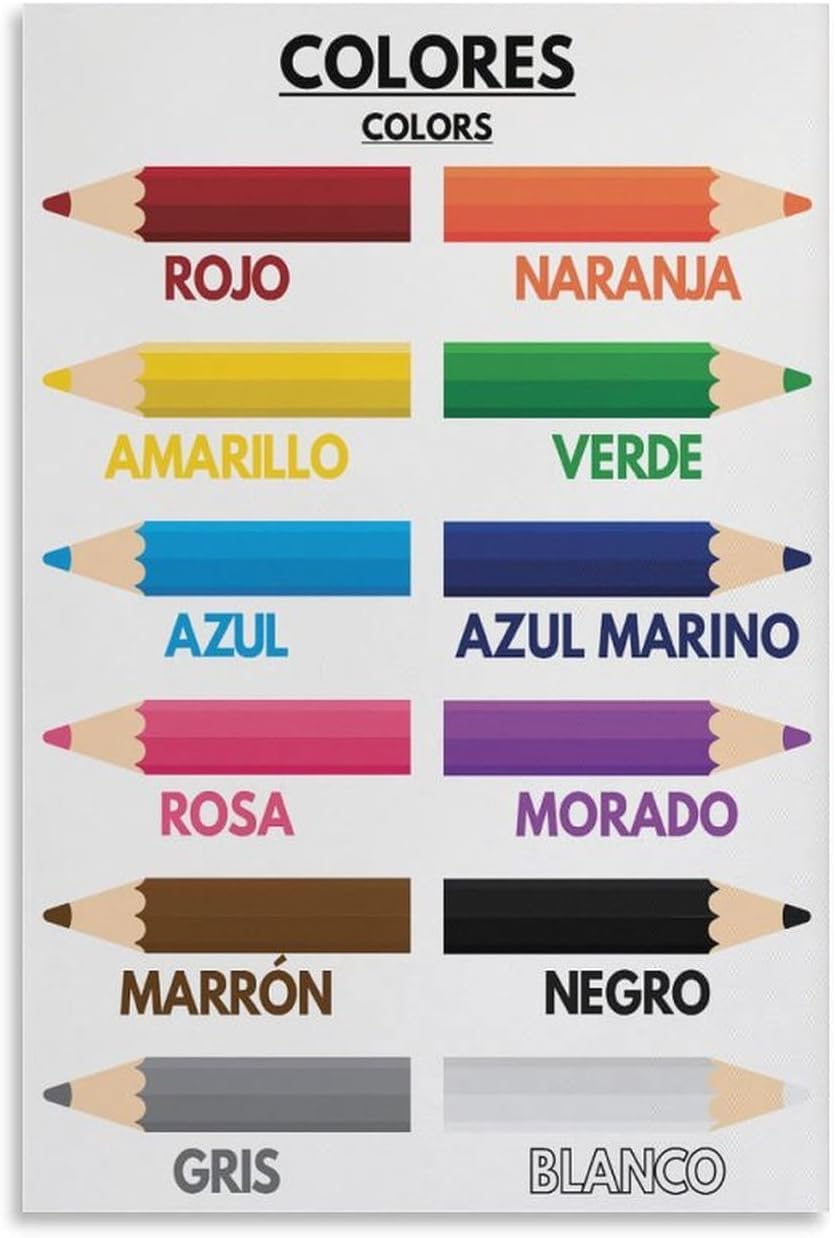 Printable Spanish Collors COLORS In Spanish – FranLaff.com