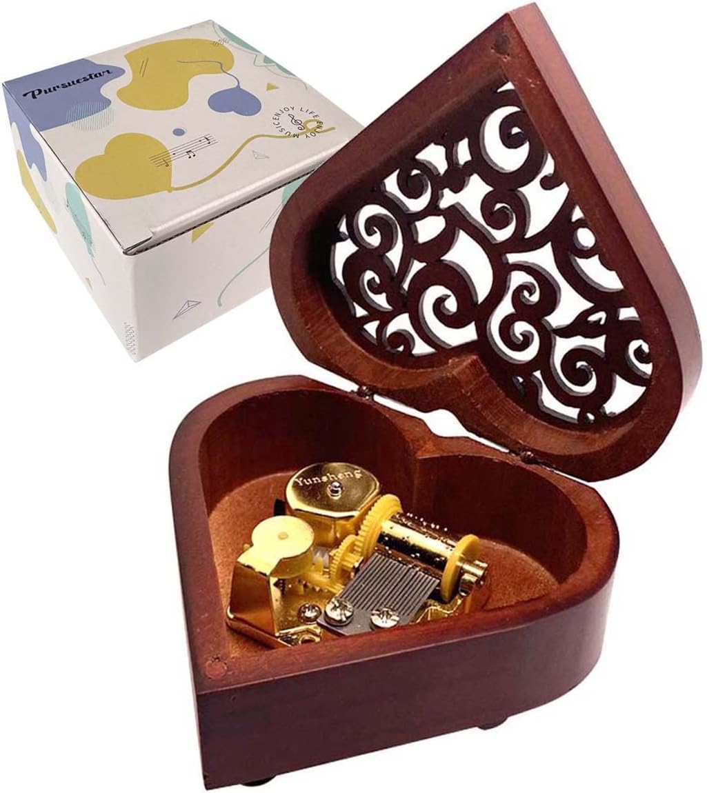Amazon.com: HEZNZXQ Wooden Music Box, Amazing Grace Music Boxes, Gift ...