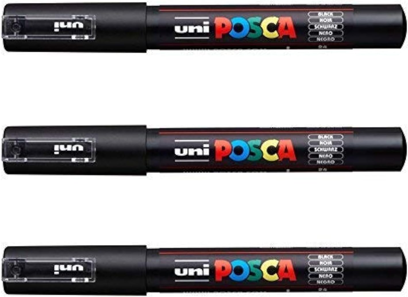 POSCA PC-1M Uni-Ball 3 Pack (Full Range of 22 Colours Available ...