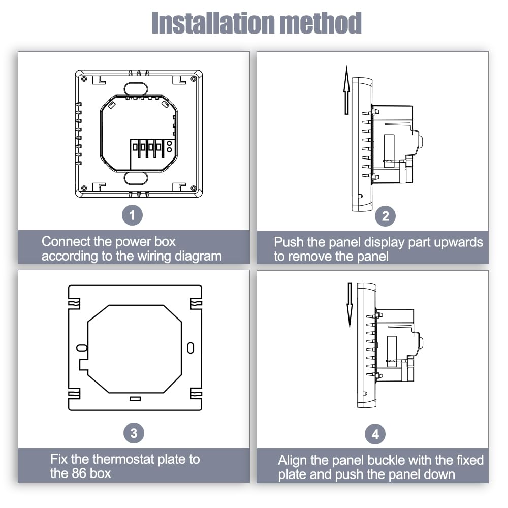 Snapklik.com : Smart Tuya WiFi Thermostat 3A Digital Programmable LCD Display Underfloor Heating ...