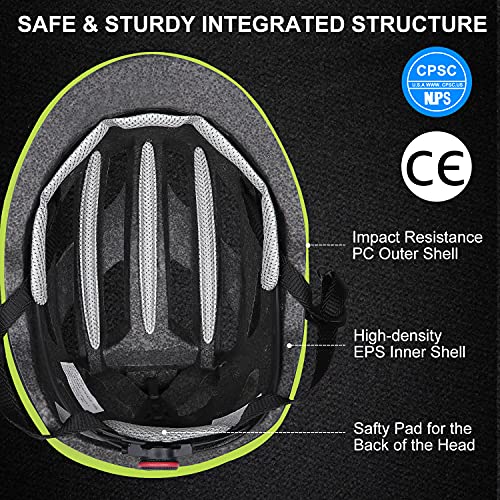 Zacro Bike Helmet Men with Light - CE CPSC Safety Certified Cycle ...