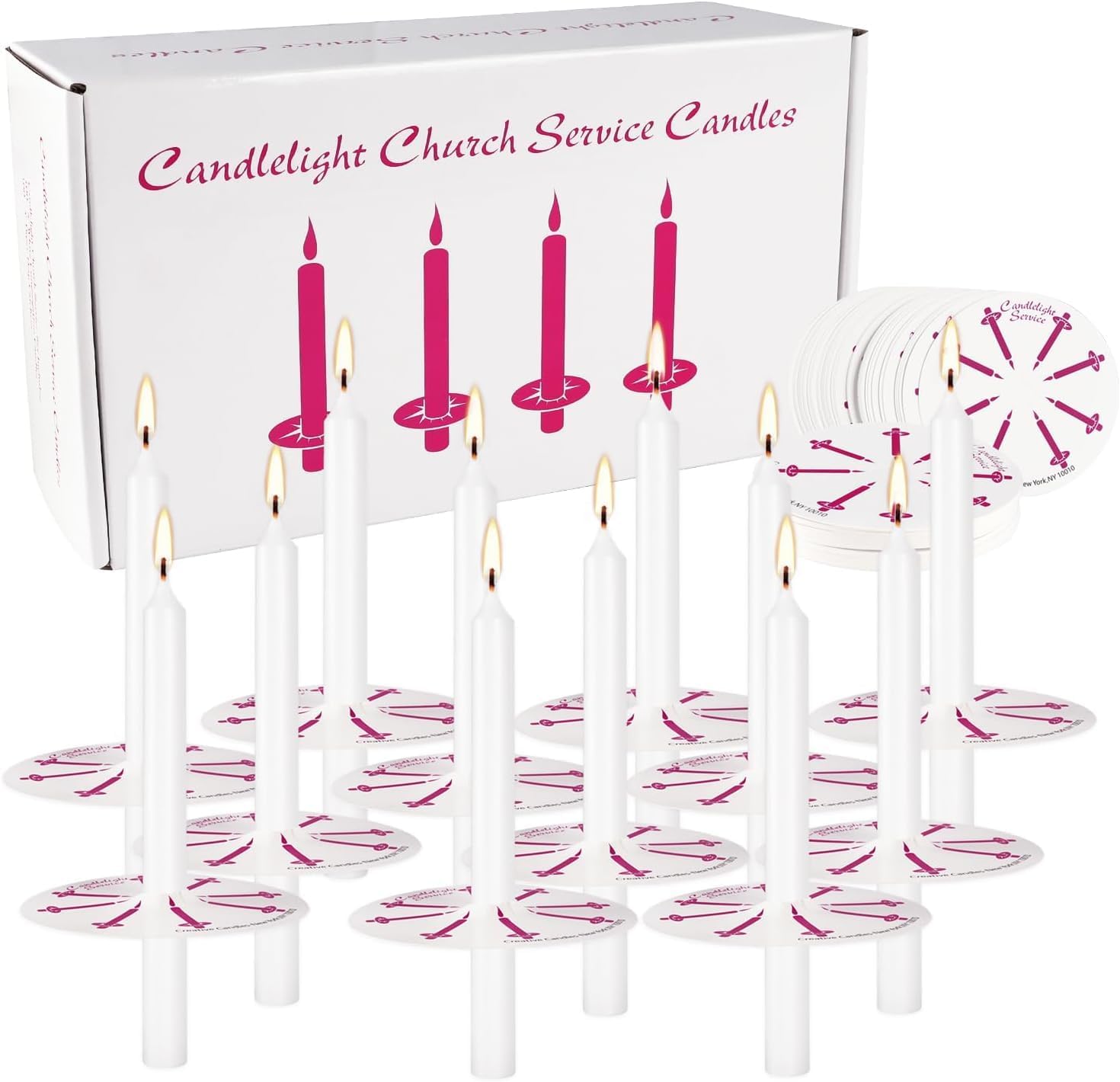 Amazon.com: Onebird 200 White Taper Candles, Smokeless and Odorless ...