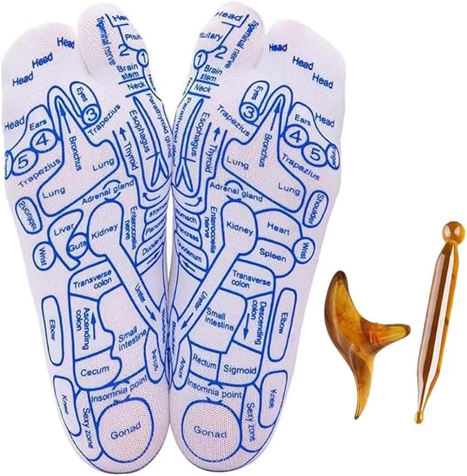 Amazon.com: LinTsing Reflexology Foot Massage Socks, Acupressure ...
