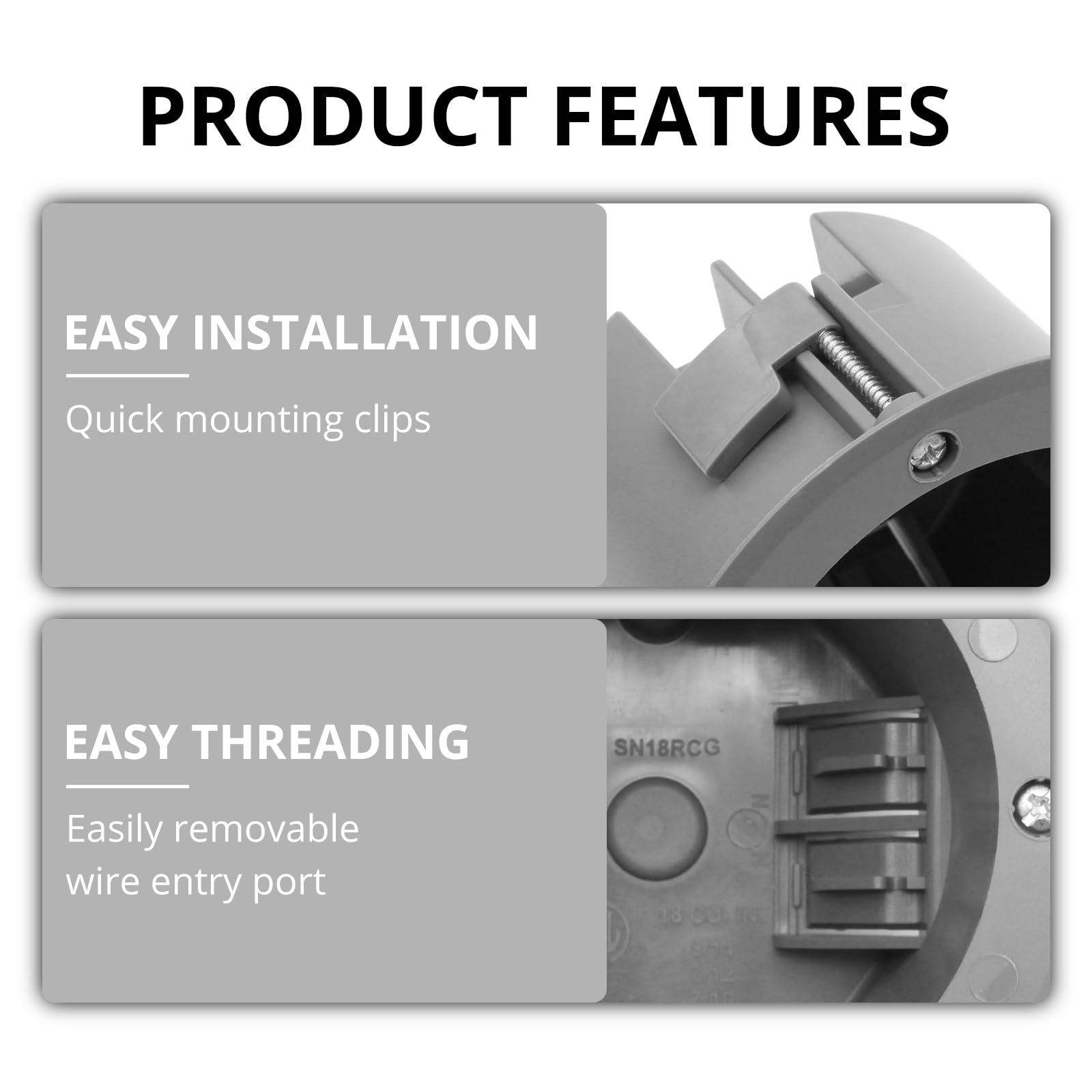 Snapklik.com : AIRTAK 6 Packs 1-Gang PVC Old Construction Ceiling ...