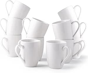 Amazon.com | GBHOME 12 OZ Off White Coffee Mugs, Ceramic Coffee Mugs ...