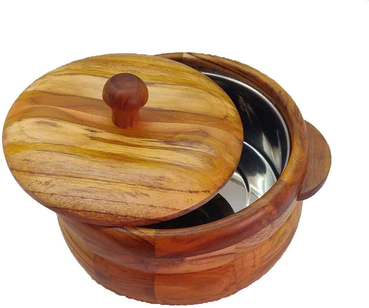 Buy PLUMAZE Wooden Serving Chapati Box Serve Roti, Chapati, Paratha ...