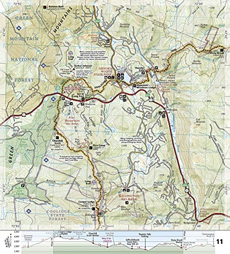 Snapklik.com : Appalachian Trail: East Mountain To Hanover Map Vermont