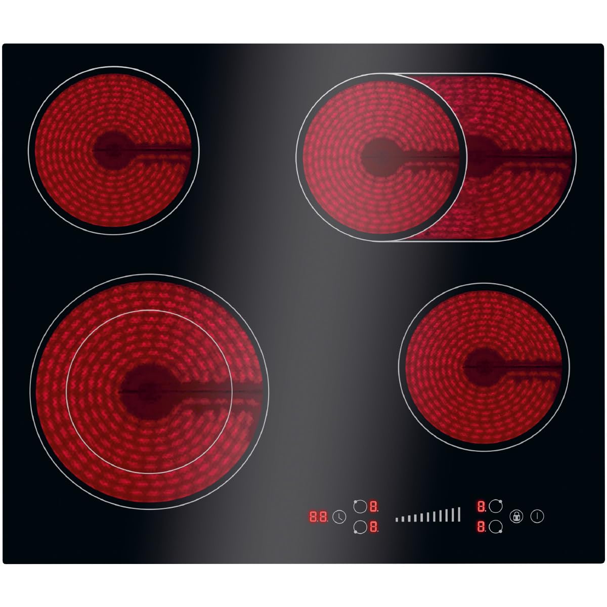 Bomann® Autarkes Kochfeld | 4 Zonen | Kochfeld Autark mit Slide Control ...