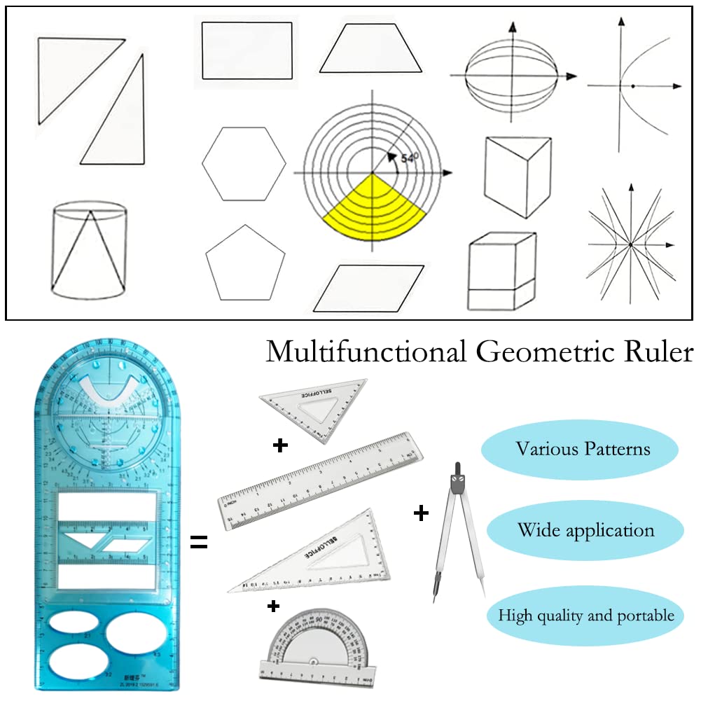 Multifunctional Geometric Ruler, Multifunction Mathematics Parallel ...