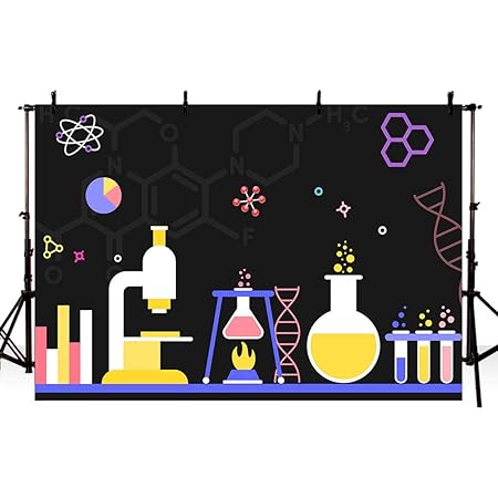 Amazon.com: BELECO Chemical Science Birthday Party Backdrop 8x6ft ...