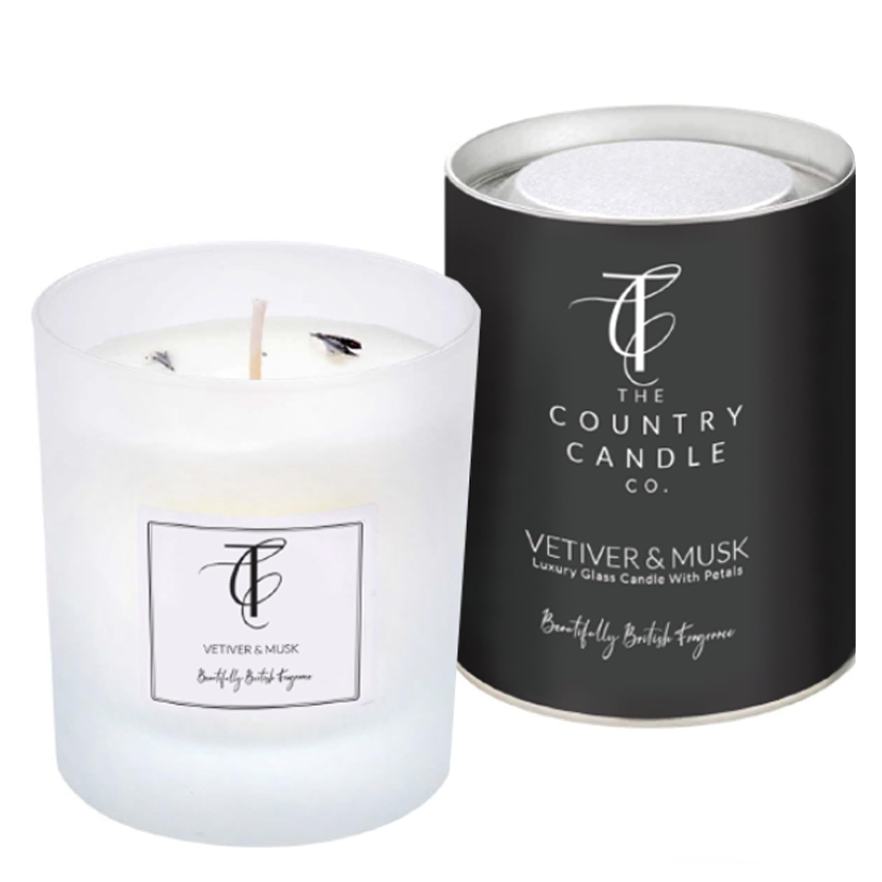 The Country Candle Company Pastels Glass Candle – Charred Amber Scented ...