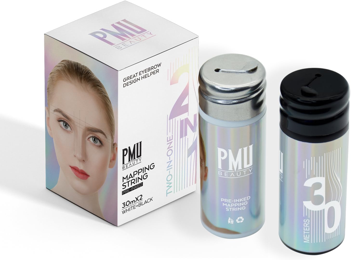 Amazon.com : PMUBEAUTY White Brow Mapping Threading String 2 x 100 Ft ...