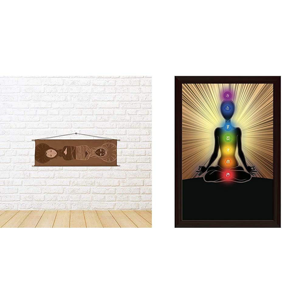 Buy ArtzFolio Conceptual of Dualism Silk Painting Tapestry Scroll Art ...