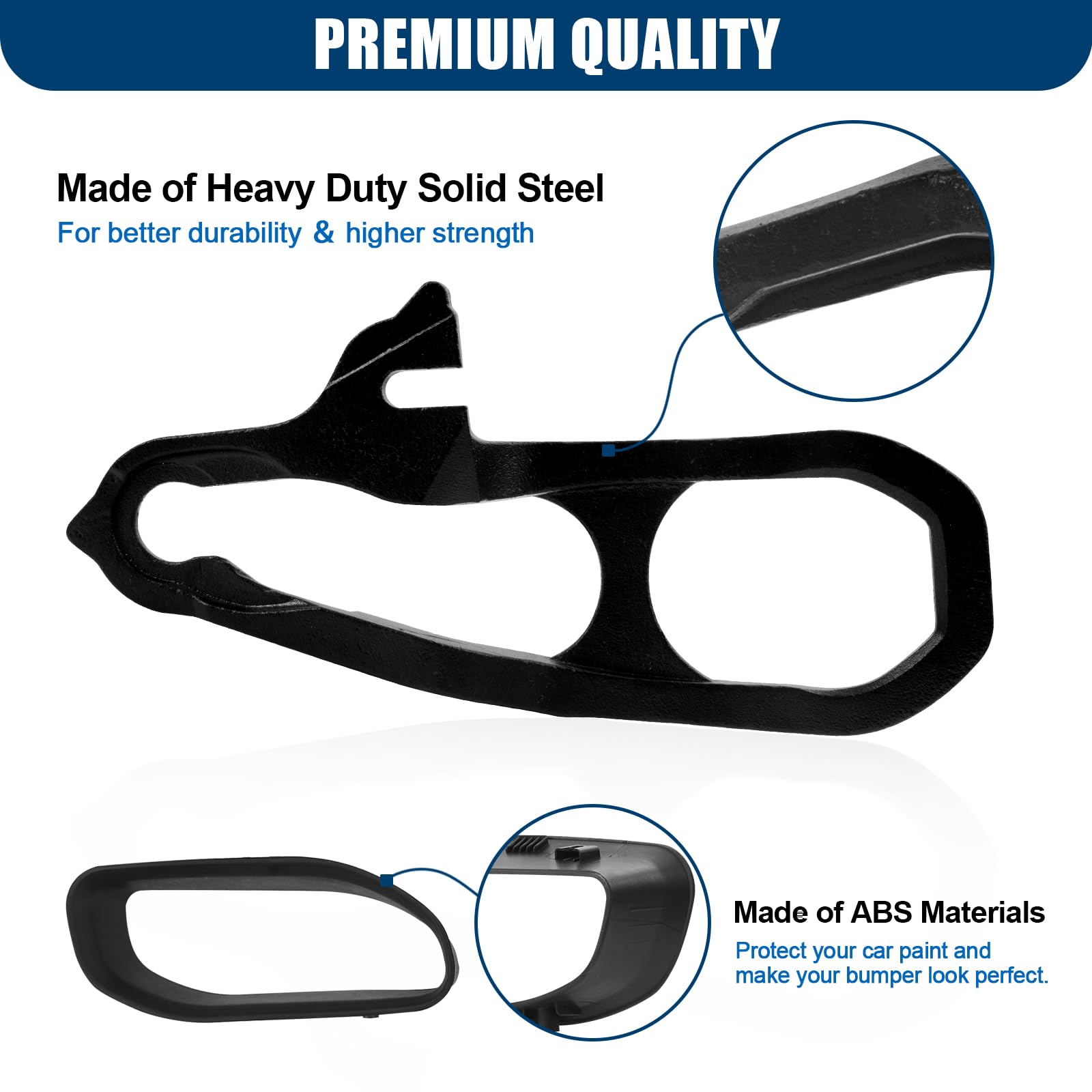 Snapklik.com : New Heavy Duty Front Car Front Forged Tow Hooks Compatible
