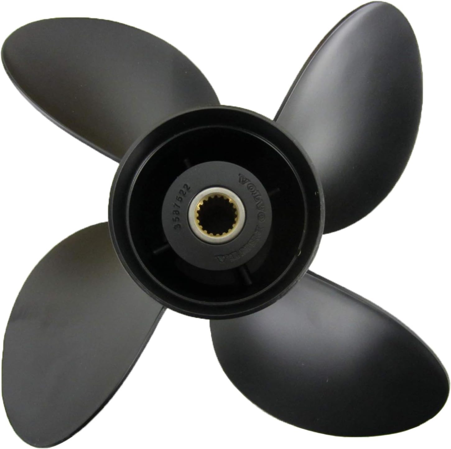 Volvo Penta Nuevo OEM Aluminio 4-Blade RH Hélice, 14.25x19P, 3587522 ...