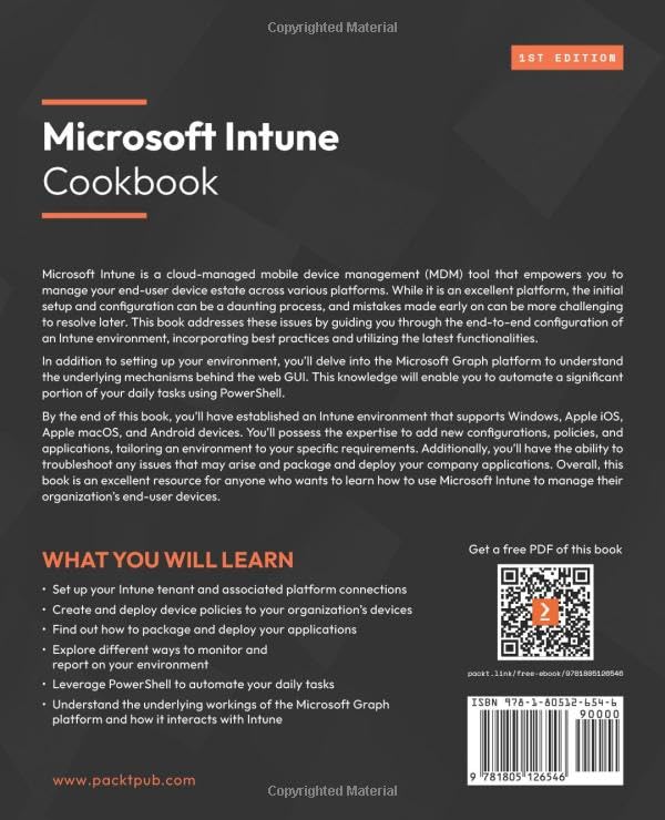 Snapklik.com : Microsoft Intune Cookbook: Over 75 Recipes For Configuring