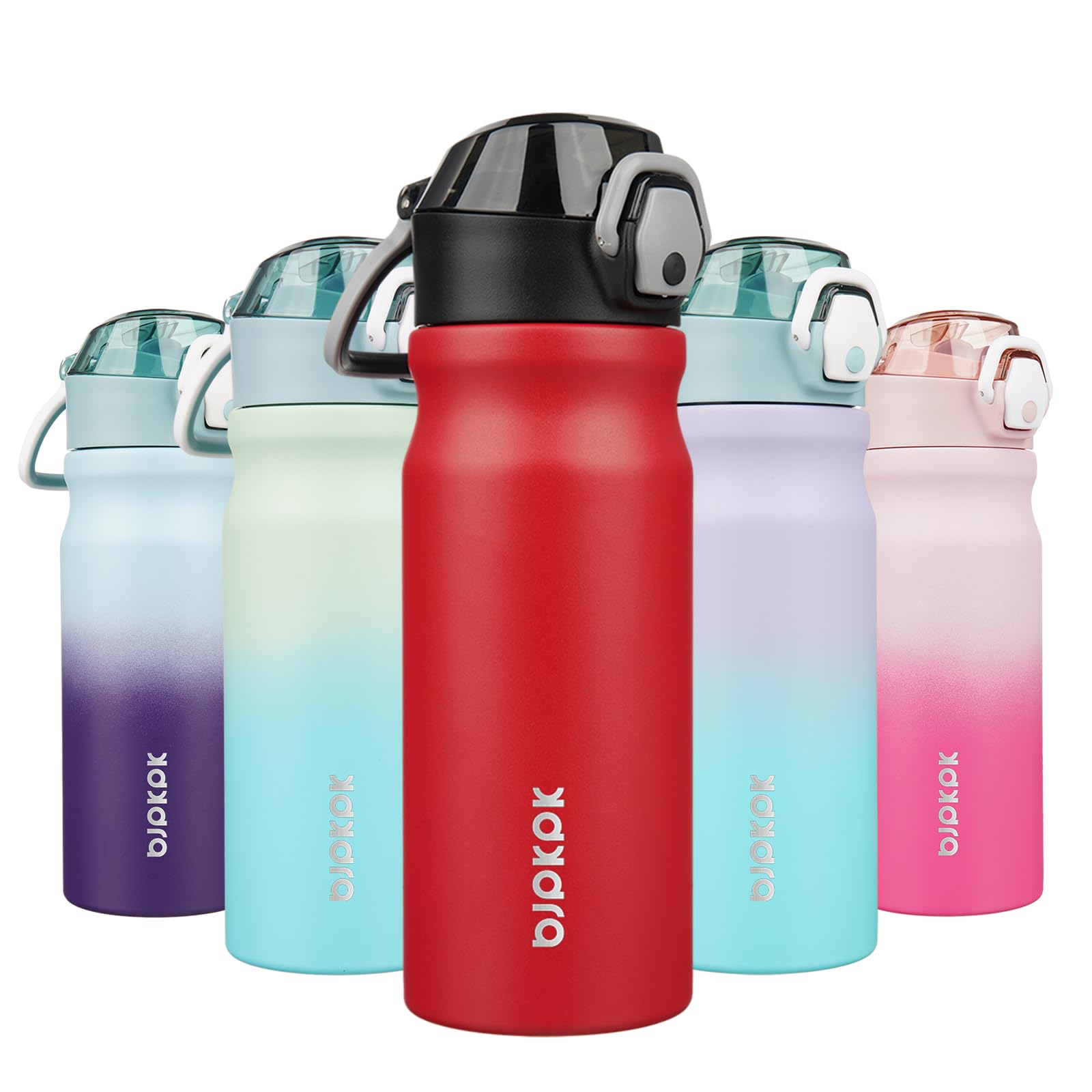 Amazon.com: BJPKPK 18oz Insulated Water Bottle With Straw Stainless ...