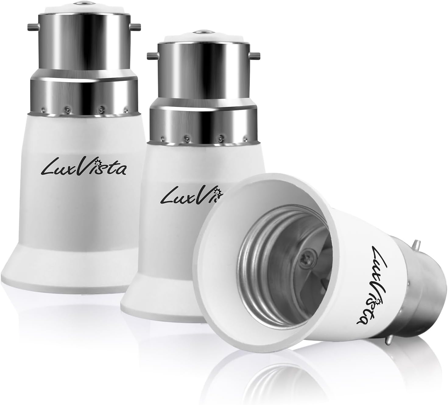 Luxvista B22 to E27 Socket Adapter, Max Power 60W Bayonet to Screw Bulb ...