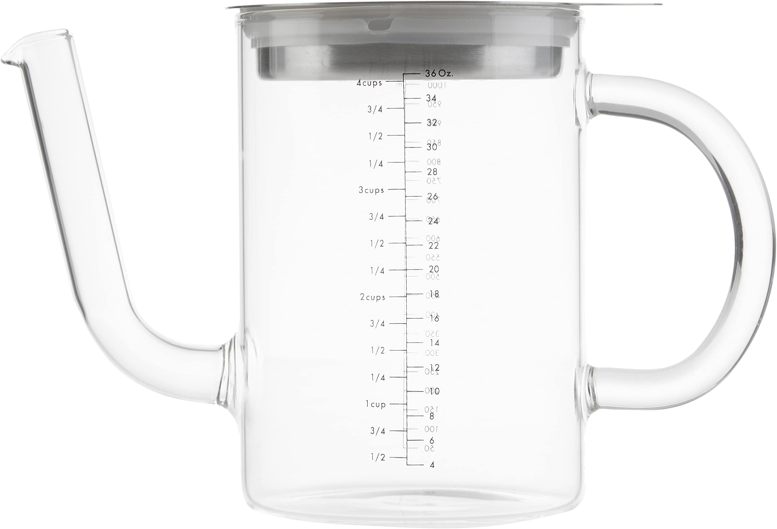 Amazon.com: HIC Kitchen Fat Separator With Gravy Strainer, Borosilicate ...