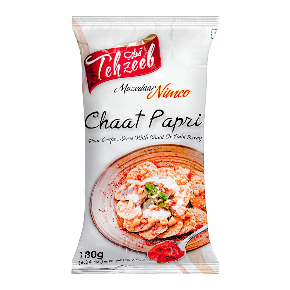 Amazon.com: Tehzeeb Chaat Papri 180g (6.34 oz) - Flour Crisp Serve with ...