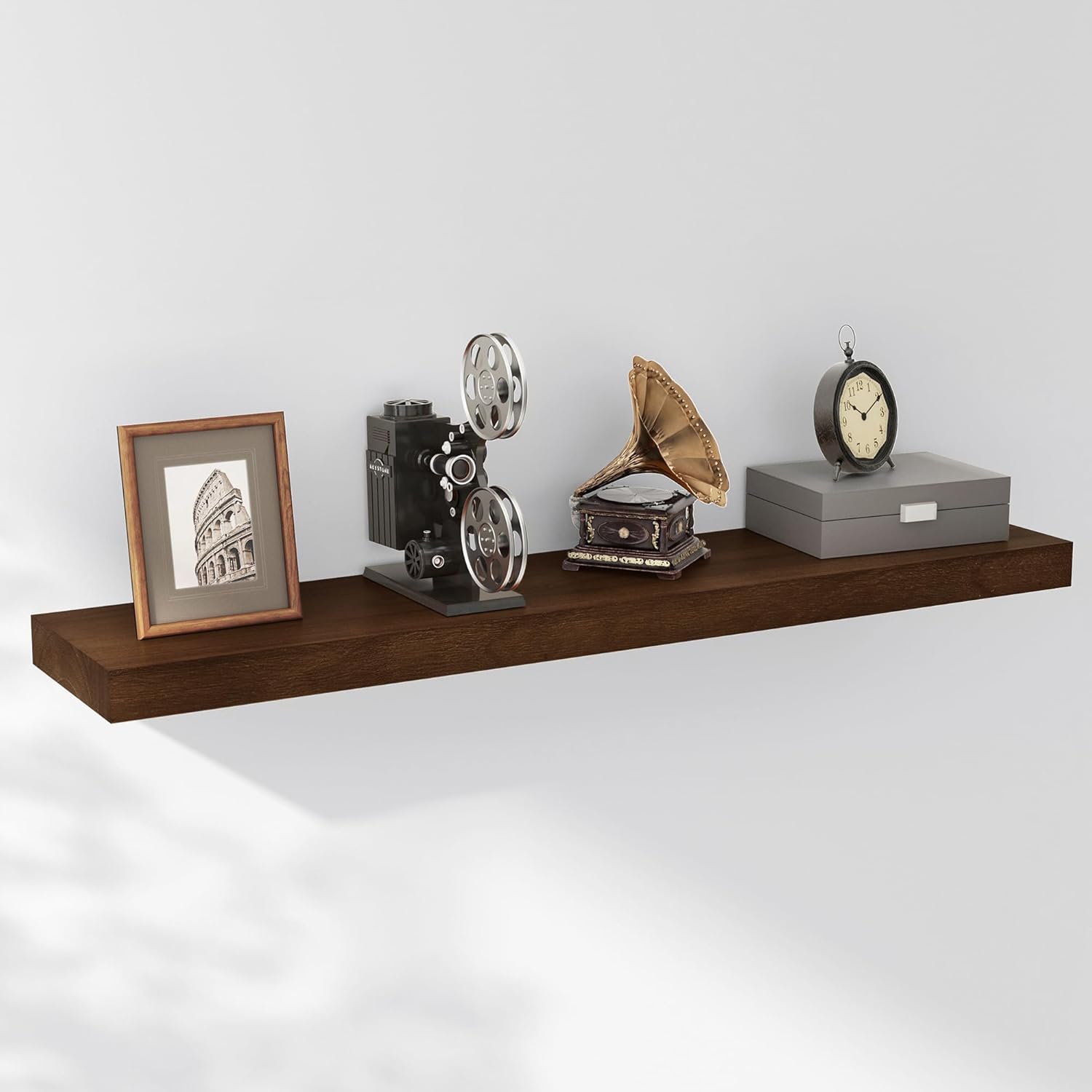 Amazon.com: Axeman Floating Shelves, 8 Inch Deep Modern Solid Wood Wall ...
