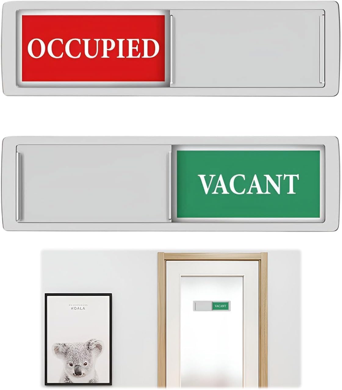 Occupied Sign for Bathroom Door,1 PCS Vacant/Occupied Sliding Door Sign ...