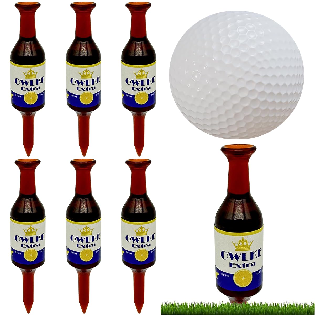 OWLSTEM 6/10 Pack Golf Tees-High Strength Materials, Beer Bottle ...