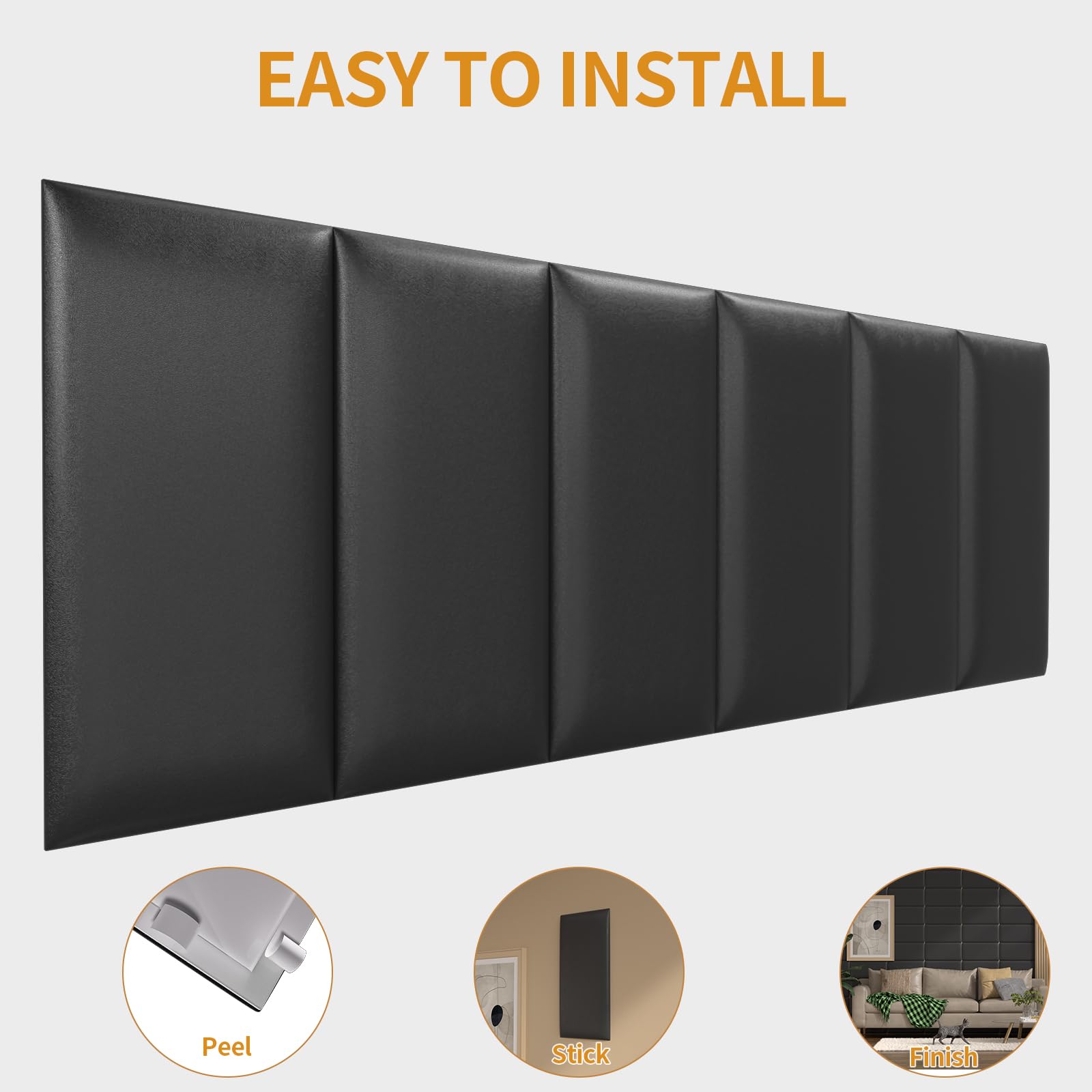 Twin Headboard 3D Anti-Collision Wall Padding For Kids, Peel And Stick ...